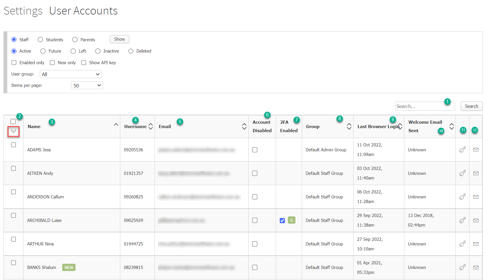 Managing your user accounts